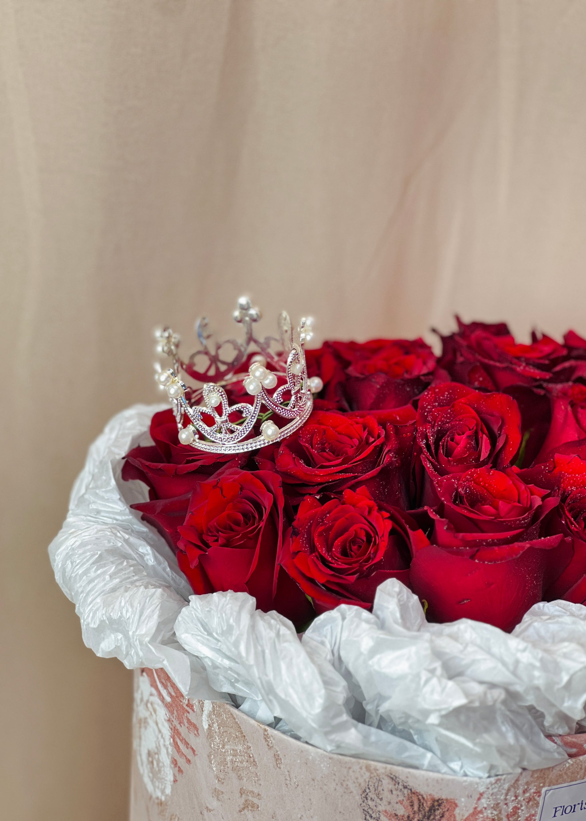 Darling Red Roses | Round Flower Bouquet – FlorismDeArt | Luxury ...